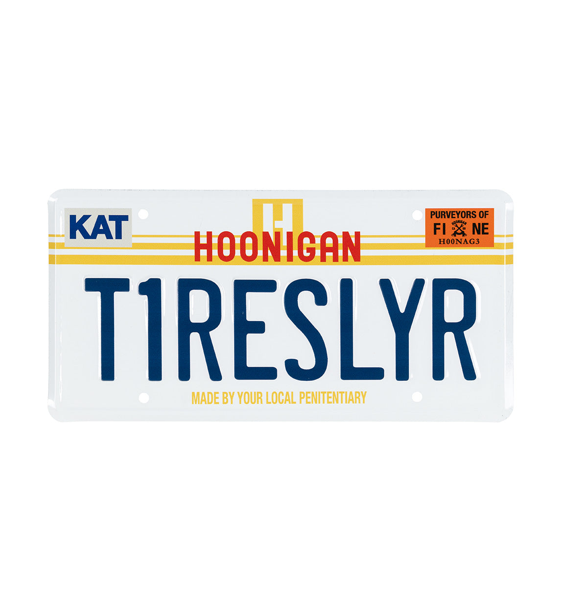 HOONIGAN T1RESLYR Metal License Plate – Hoonigan